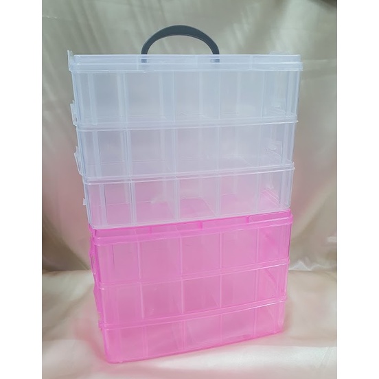 3 Layer Plastic Storage Box Stackable with 30 slot detachable | Shopee ...