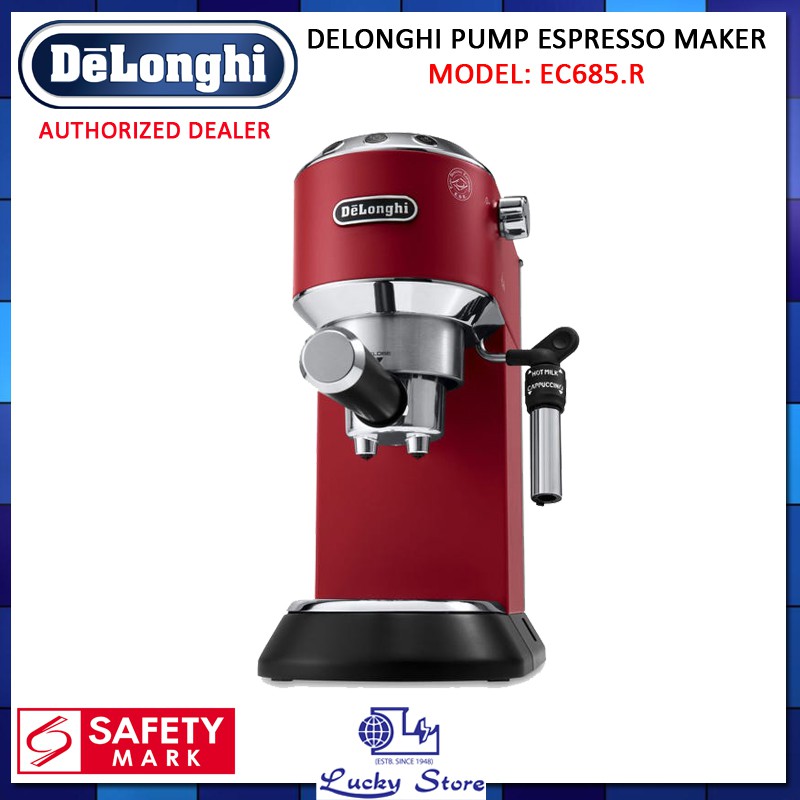 DELONGHI EC685.R DEDICA PUMP ESPRESSO COFFEE MACHINE, EC685 (RED), 1 ...