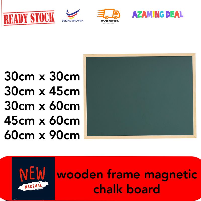 Magnetic Green Chalk Board Wooden Frame 1ftx1ft/1ftx1.5ft /1ft x 2ft/1 ...