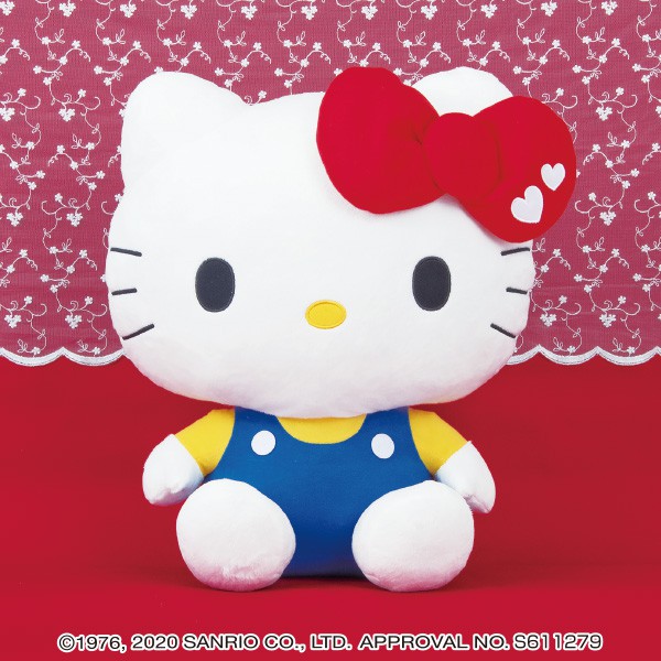 Hello Kitty - Basic Heart Embroidery Ribbon Super Big Plush | Shopee ...