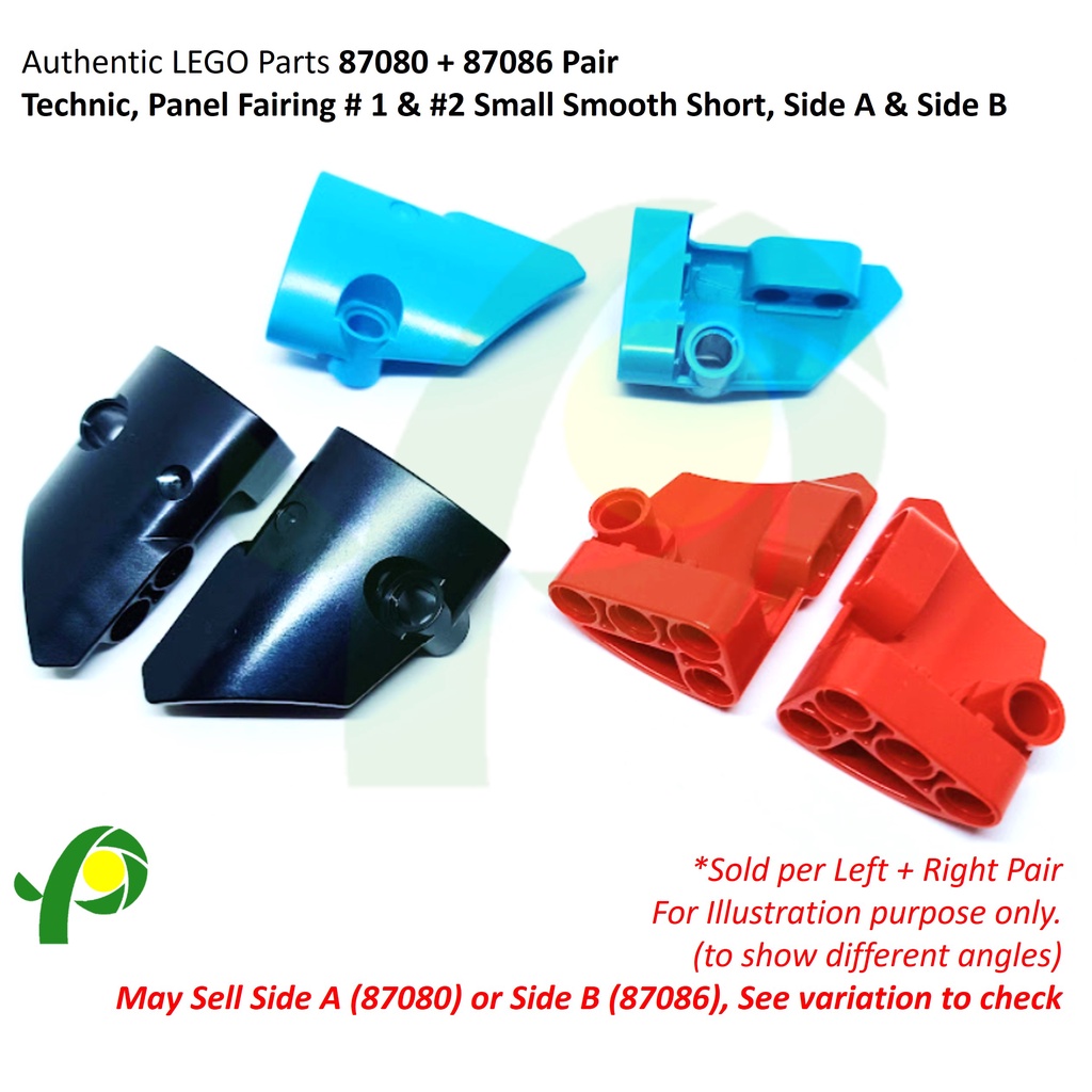 LEGO Parts 87080+87086 Technic Panel Fairing Small Smooth Short Side A ...
