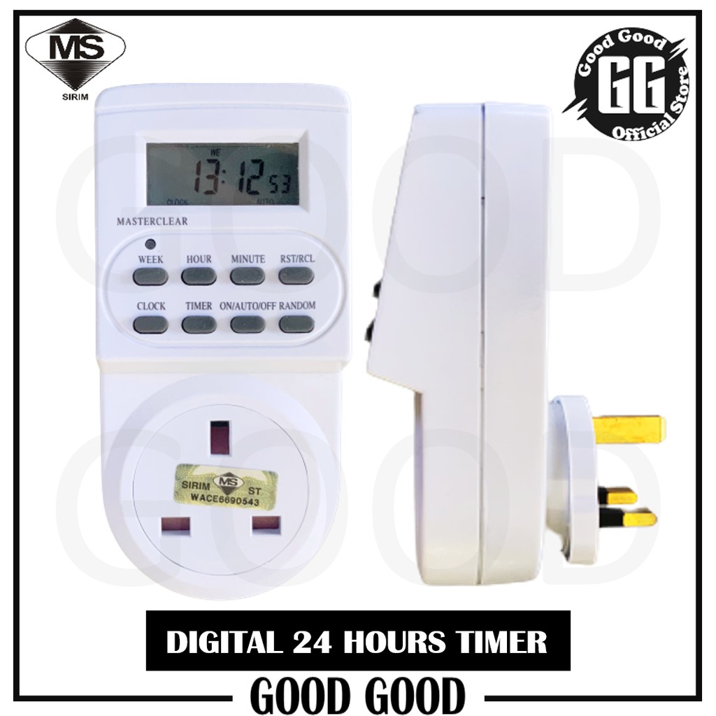 [SIRIM] SUM 13A DIGITAL TIMER PLUG (Back Up Battery) | Shopee Singapore