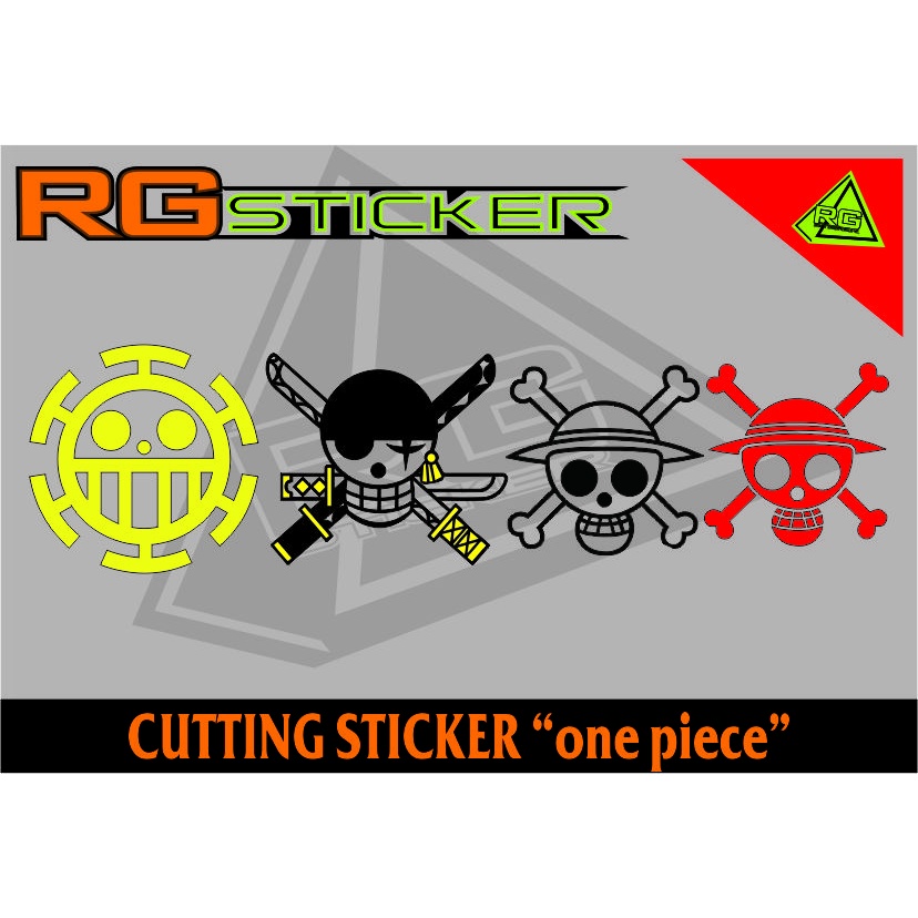 Cutting Sticker one piece logo uk 20cm | Shopee Singapore