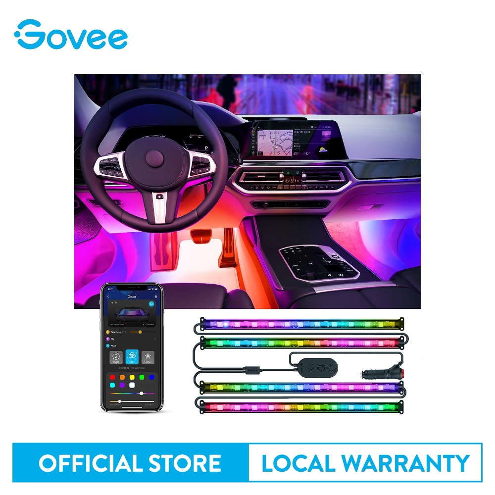 Govee RGBIC Interior Car Lights | Shopee Singapore