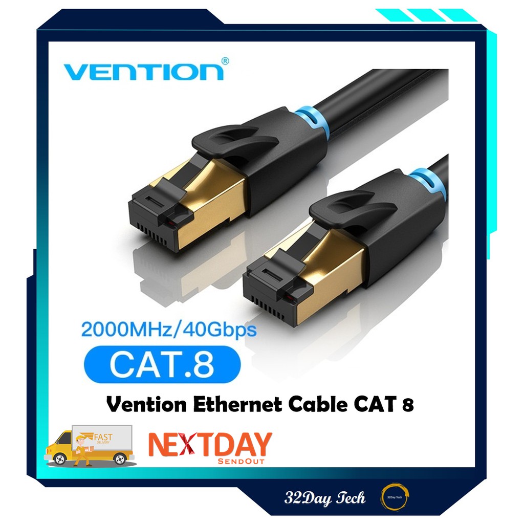 Vention Ethernet Cable CAT 8 40Gps 2000Mhz RJ45 Professional High-speed ...