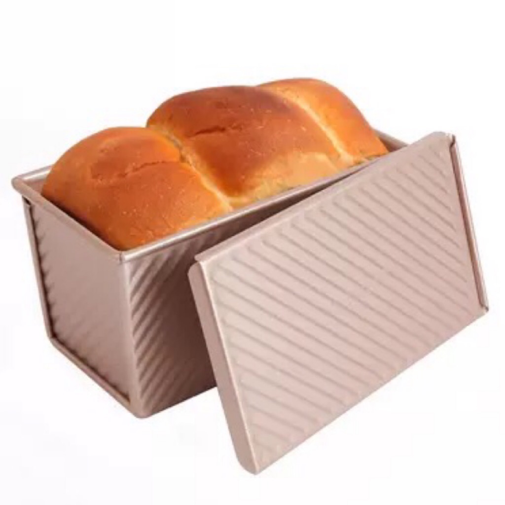 [SG STOCK] CHEFMADE Corrugated Loaf Pan with Lid 450g Bread Toast Box ...