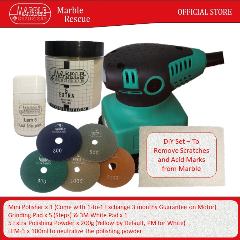 Marble Rescue DIY Grind and Polish Marble Mini Tool Kit Remove ...