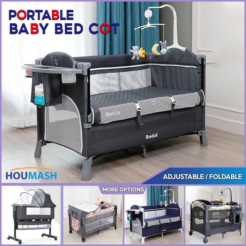 Upgraded Multifunctional Infant Baby Cot Playpen Travel Cot Bed ...