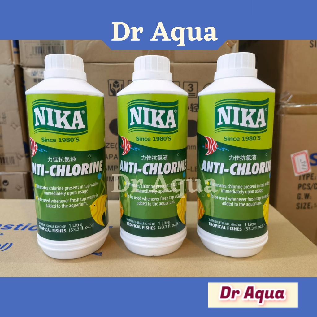Nika Anti Chlorine 1L 1Litre klorin chlorin antichlorine fish aquarium ...