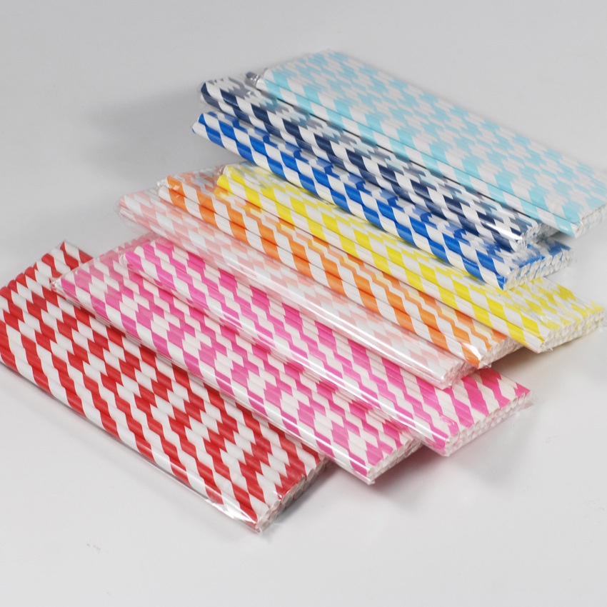 20 PCS/Pack Disposable Paper Straws Degradable Straws Milk Tea Bar ...
