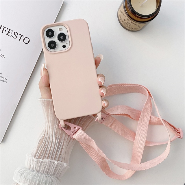 【Ready Stock】Liquid Silicone Necklace Cell Phone Case With Lanyard ...