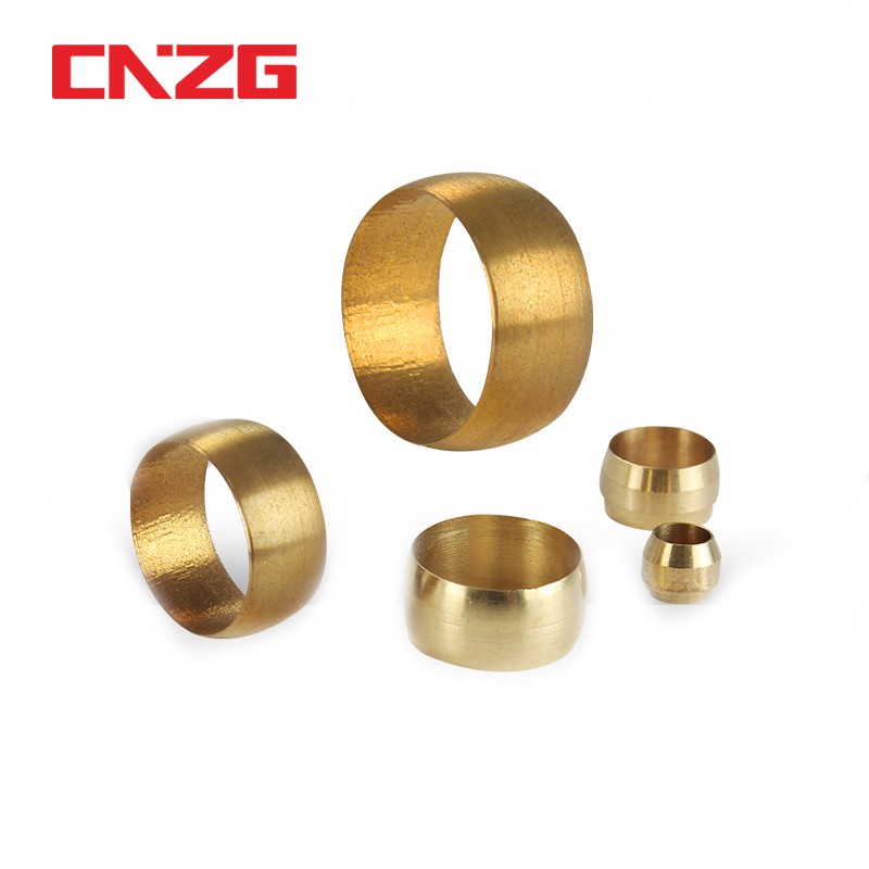 10pcs Double Taper Ferrule Compression Brass Fitting Olive Sleeve seal ...