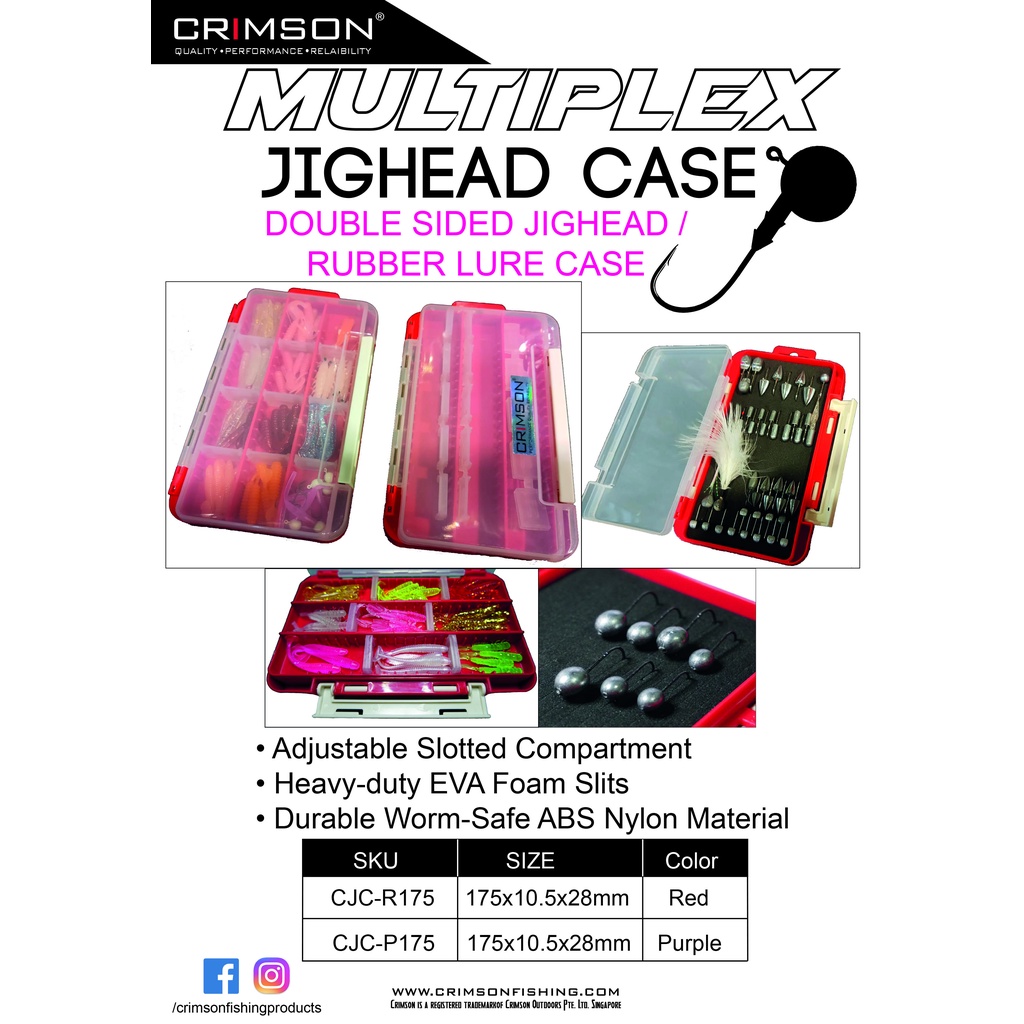 CRIMSON CJC Double-sided Jighead Case perfect for fishing Ajing ...