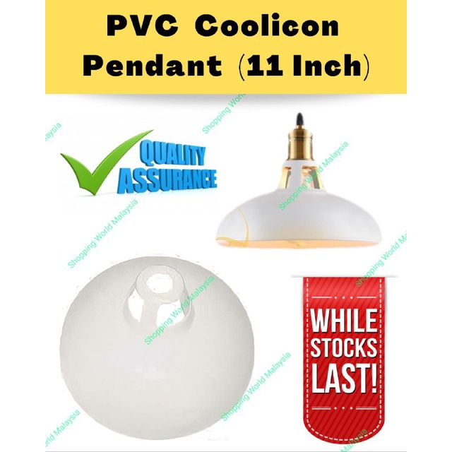 PVC Coolicon Pendant Lamp Shade White Perfect Lamp Cover for Living ...