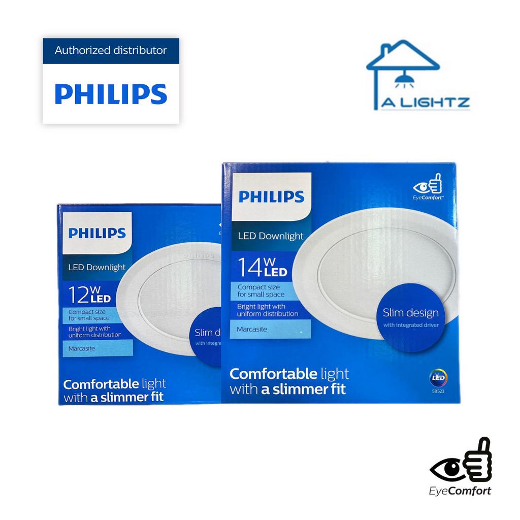 Philips Marcasite 59522/59523 Recessed Downlight 12W/14W Round (BUNDLE ...