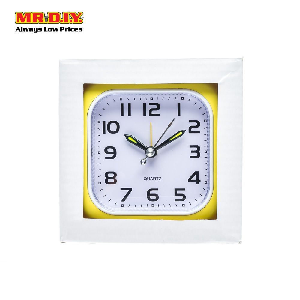 (MR.DIY) Quartz Square Alarm Clock (10x10cm) | Shopee Singapore