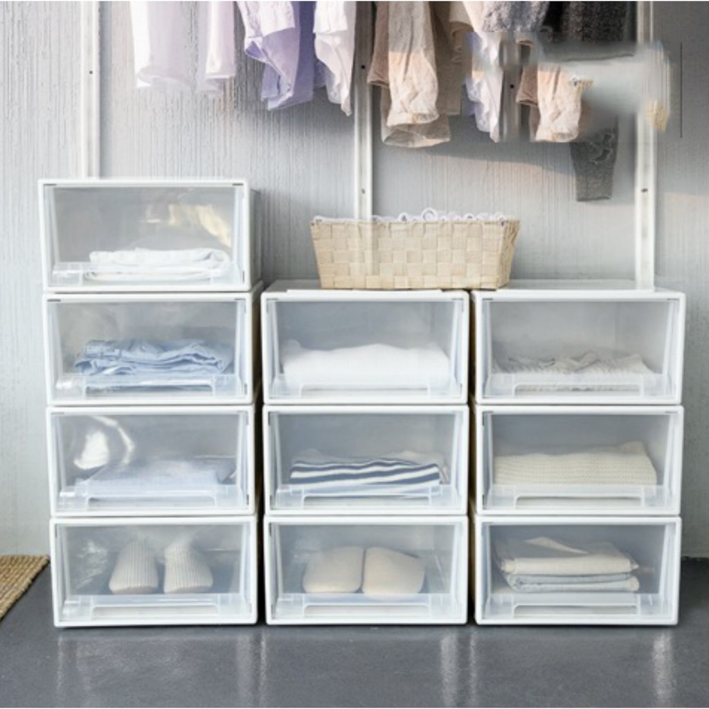 【SG Ready Stock】 Stackable Storage Drawer Wardrobe Organizer Cabinet ...