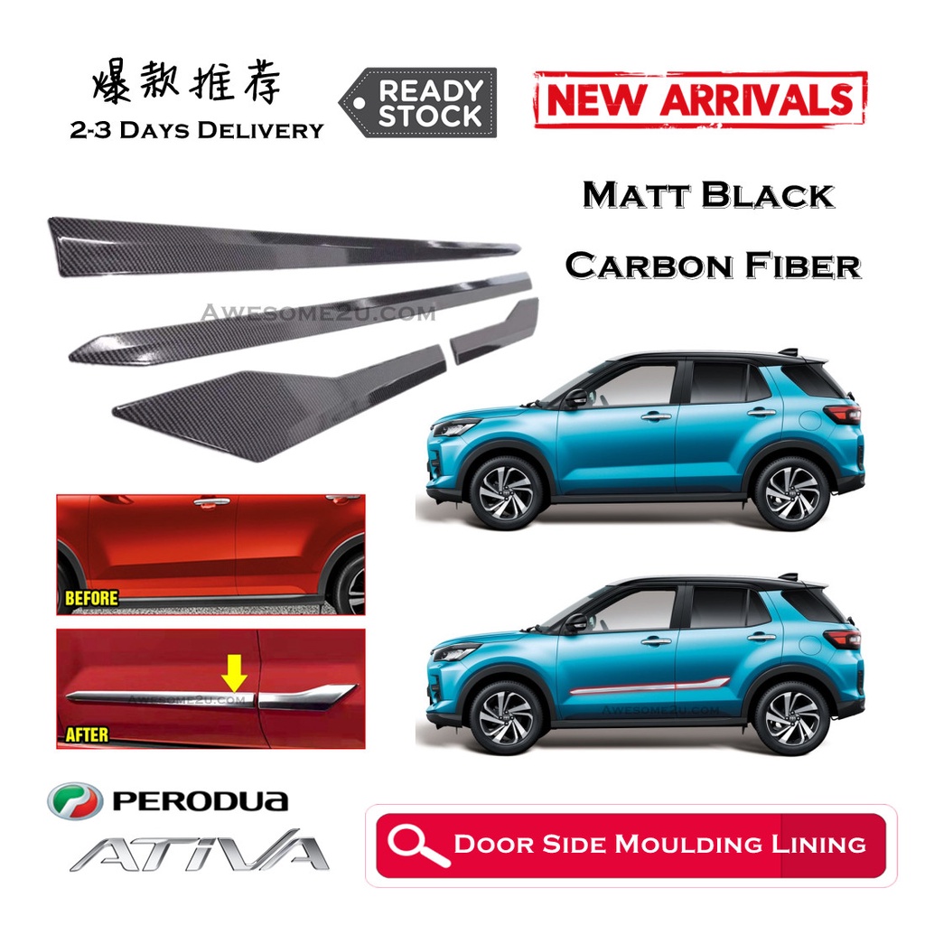 Awesome2u Perodua Ativa Car Door Side Body Moulding Lining Protector ...