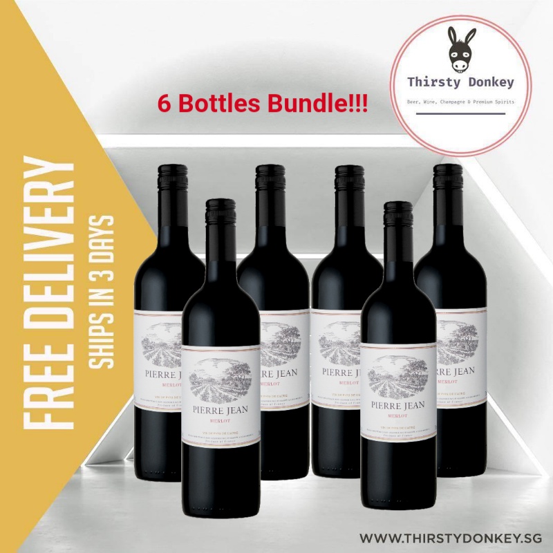 Pierre Jean Merlot 750ml (Bundle of 6) | Shopee Singapore