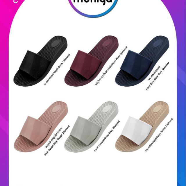 Moniga Thai Women's Horizontal Strap sandals (genuine) | Shopee Singapore