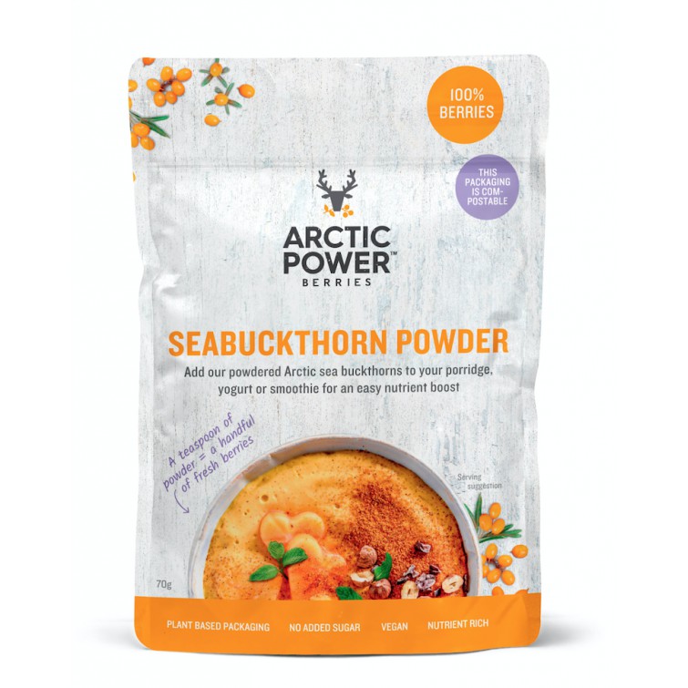 Arctic Power Berries - Nutrient Boost, Pure Sea Buckthorn Powder (70g ...