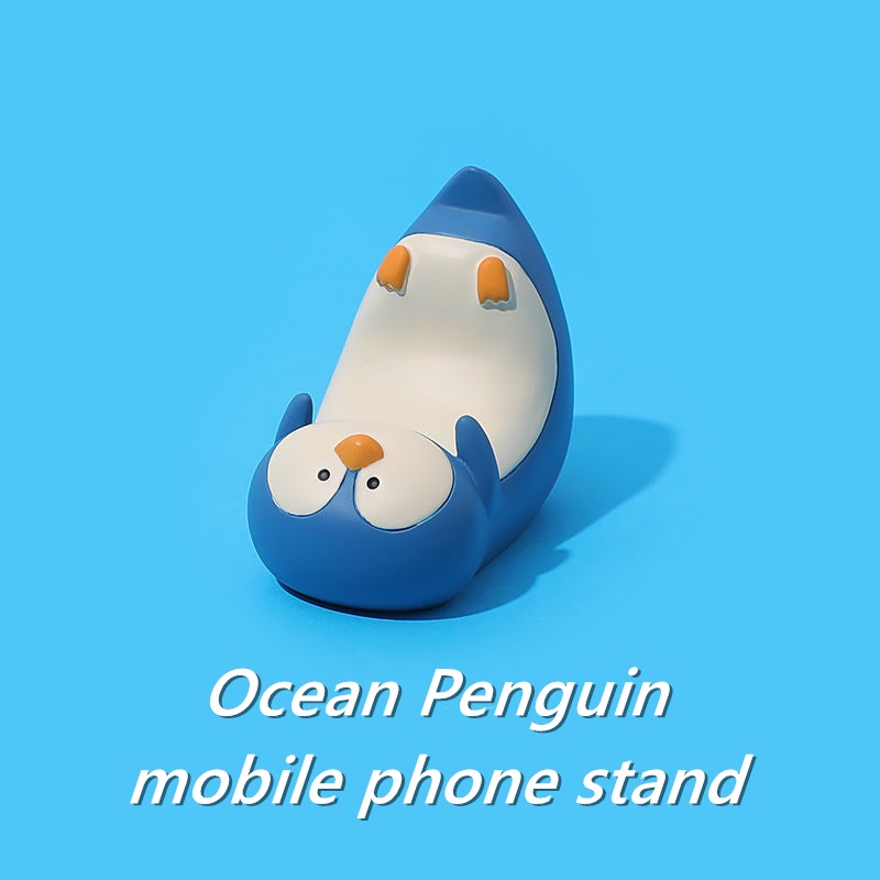 Ocean Penguin mobile phone stand, desktop lovely creative decoration ...