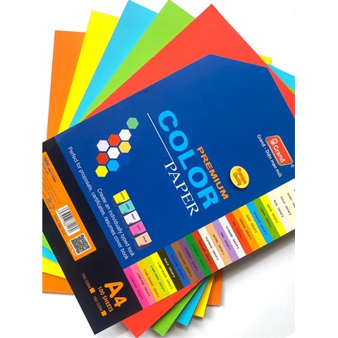 A4 PGrand Color Cover Paper Mix 5 Colors (set Of 30 Sheets) | Shopee ...