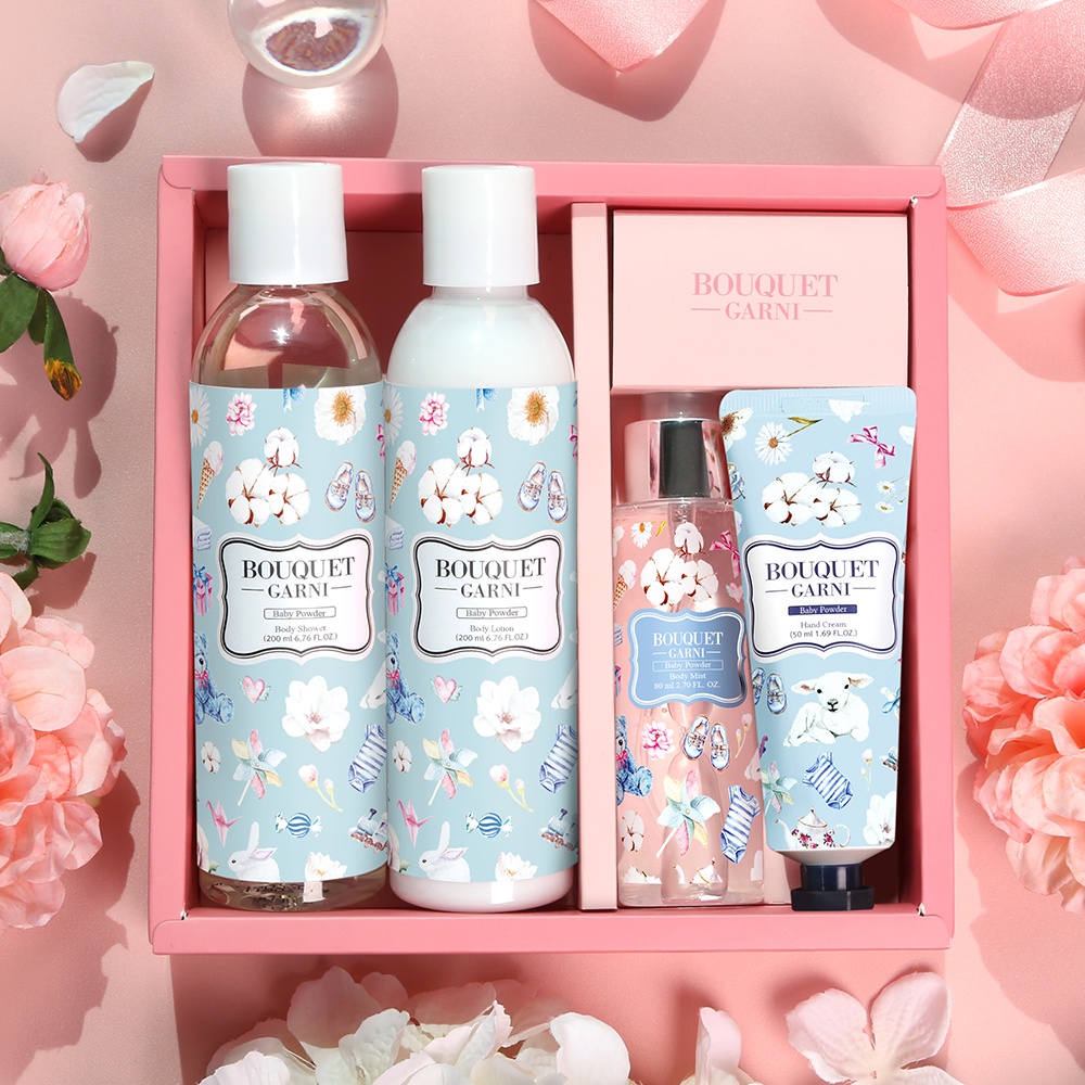 [Bouquet Garrni] Hand and Body Care Gift Set - Body Wash Shower 200ml ...