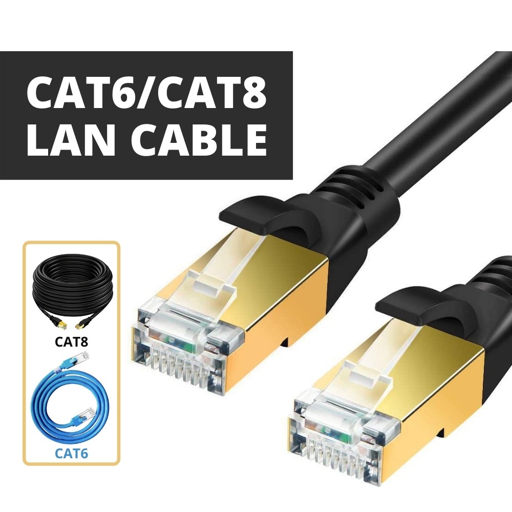 【SG】CAT8 LAN Cable 40Gbps 2000Mhz Ethernet Cable SFTP Internet Cable ...