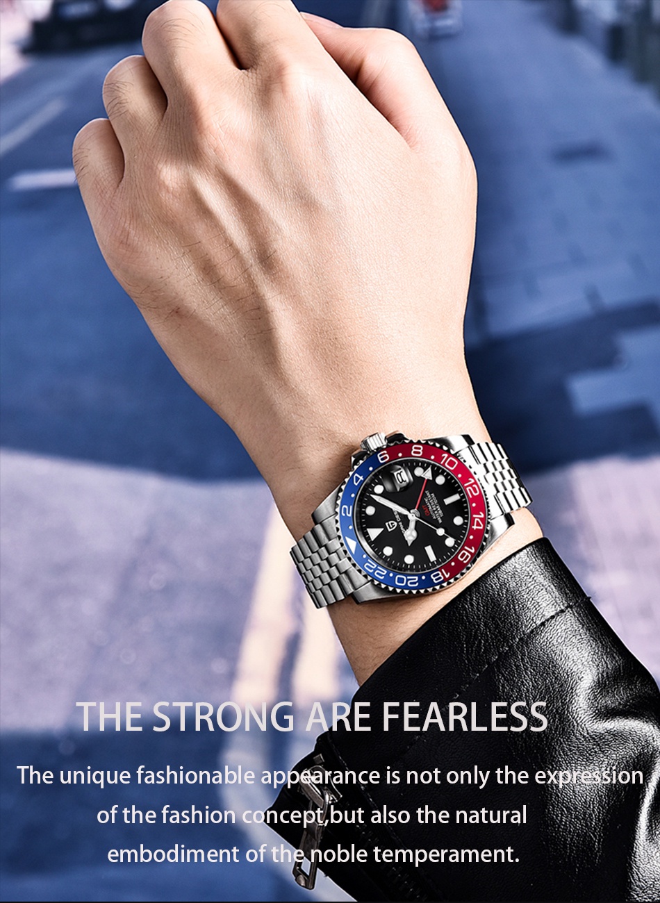 Pagani Design watch 40MM automatic watch GMT Seiko NH34 watch men 100M submariner Ceramic bezel ...