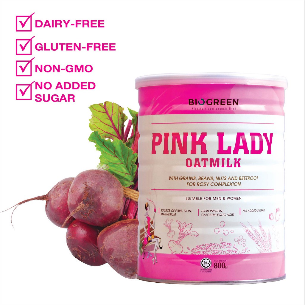 Biogreen Pink Lady Oatmilk (800g) | Shopee Singapore