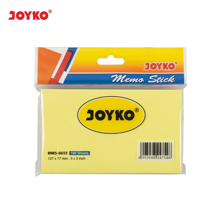 Joyko MMS-0655 Memo Paper [Large] / Joyko Sick Memo / Yellow Sticky ...