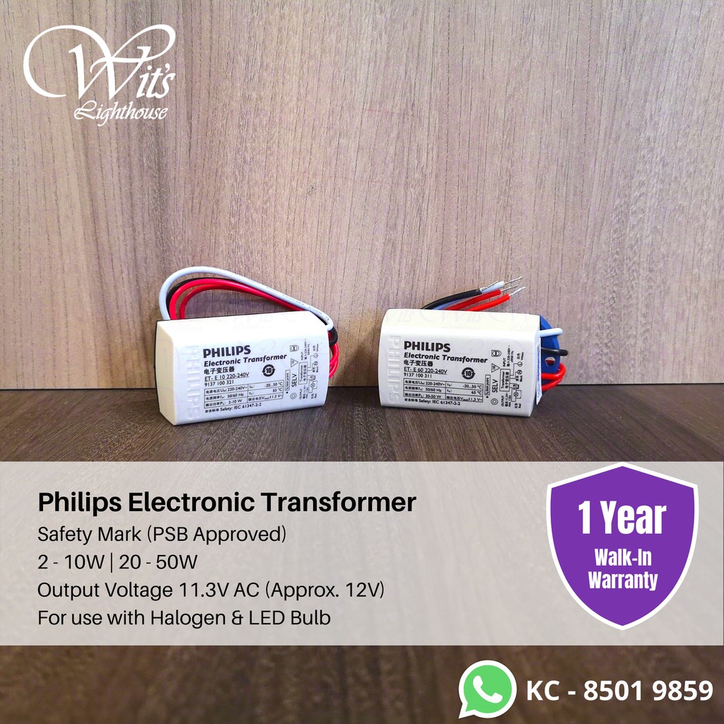 Philips Light Driver Electronic Transformer 10W / 60W 12V LED ET-E10 ...