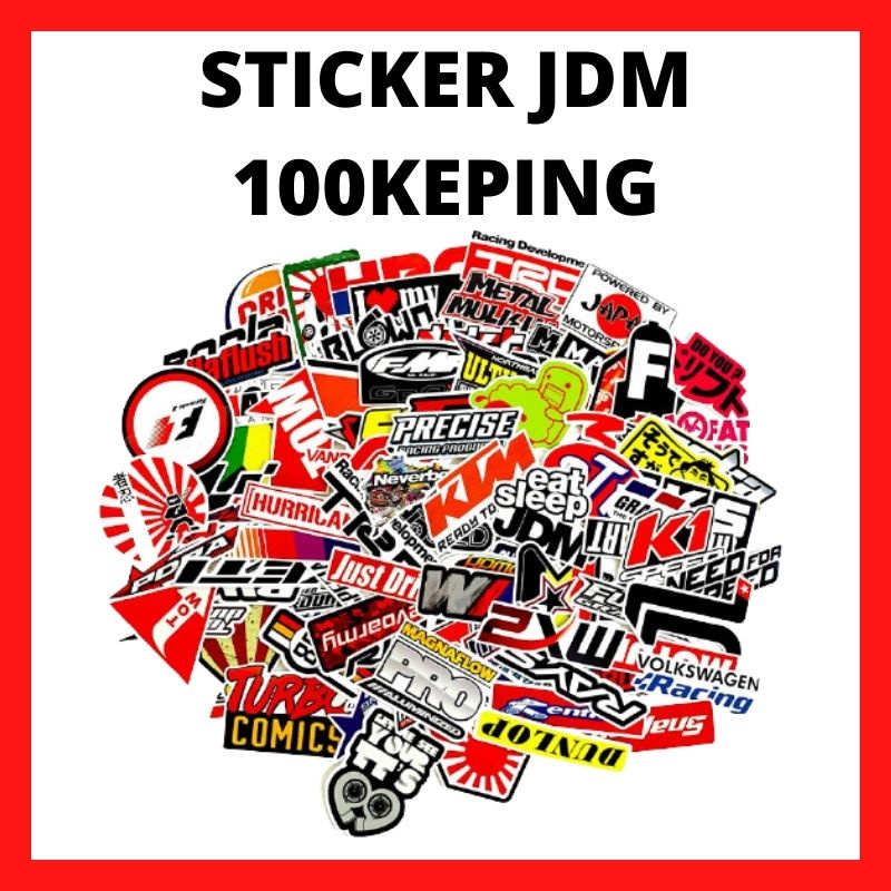 Sticker Kereta Motor Helmet Racing JDM 100pcs DIY Bomb Stickers PVC ...