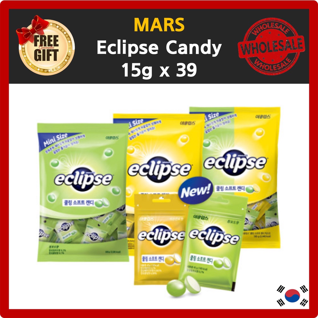 [Korea MARS] Eclipse Candy 2 Types 15g x 39 / Green Grape Lemon Mint ...