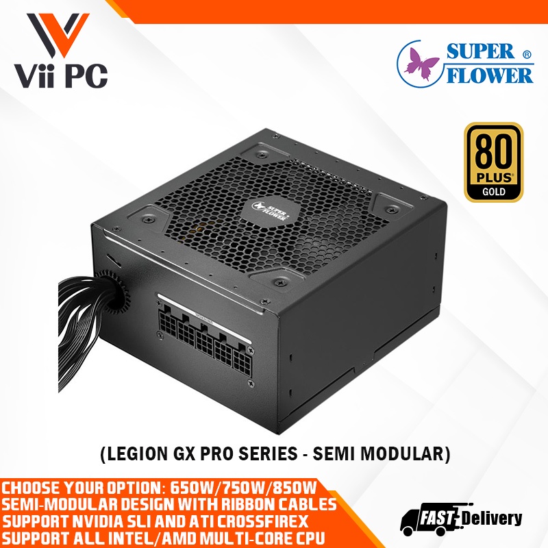 Super Flower Legion GX Pro 650W / 750W / 850W, 80+Gold Semi Modular PSU, Superflower power ...