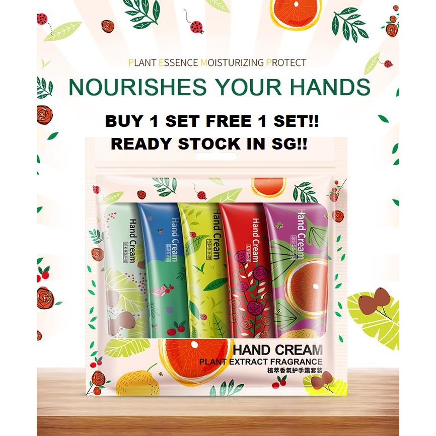 10 PIECES 💗BIOAQUA Plant flavor Hand Cream Set💗Moisturizing💗Nourishing ...