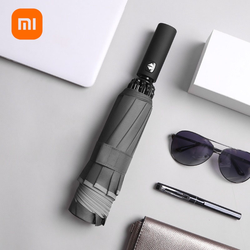 Xiaomi 10 Ribs Umbrella Fully Automatic Reflective Umbrella Reverse ...