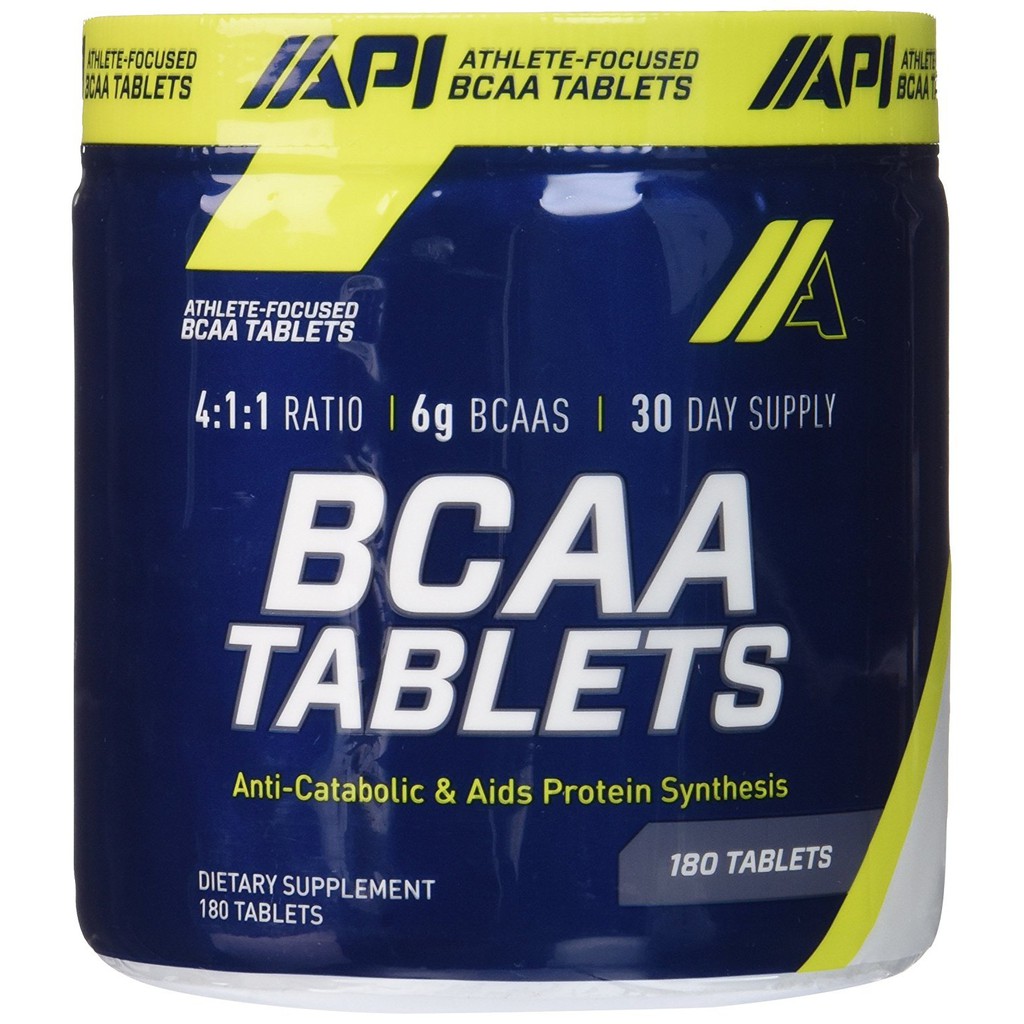 API BCAA tablets 180tabs anti catabolic aids protein synthesis ...