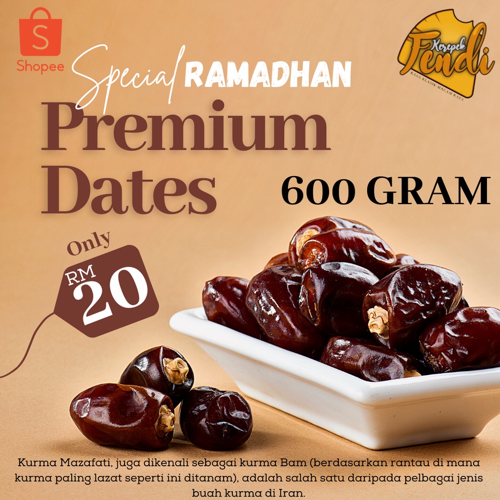 Kurma Dates Mazafati / Rotab Green Diamond [600g] Kerepek Fendi ...