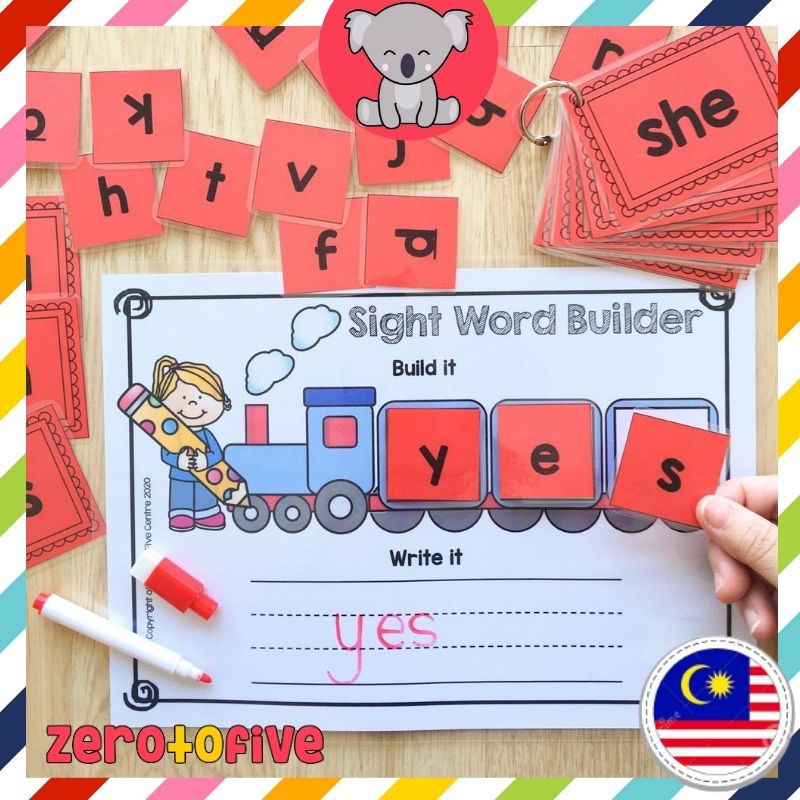 Spelling Word Game Montessori Sight Words Alphabet Puzzle Vocabulary ...