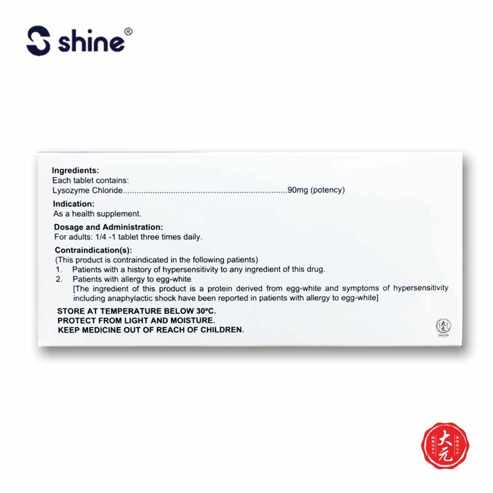 NEUFLO Tablet • Lysozyme Chloride 90mg • 10 Tablets x 10 Strips ...