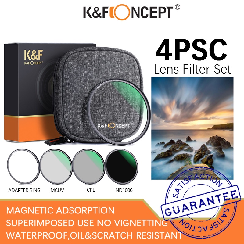 K&F Concept Magnetic filter MCUV CPL ND1000 Lens Filter + Adapter Ring 49 52 55 58 62 67 72 77 ...