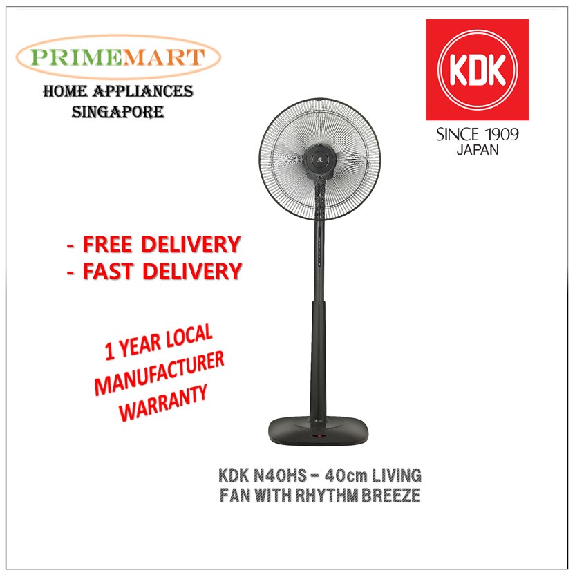 KDK N40HS 40cm Living Fan With Rhythm Breeze And 1 F Yuragi Function