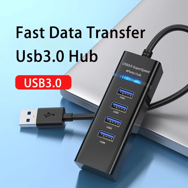 USB Hub Extension Splitter 3.0 4 Ports 5Gbps High Speed for Laptop ...