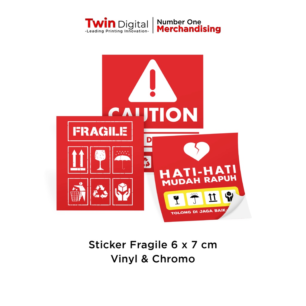 Twindigital Fragile Sticker Print Fragile Shipping Label Sticker ...