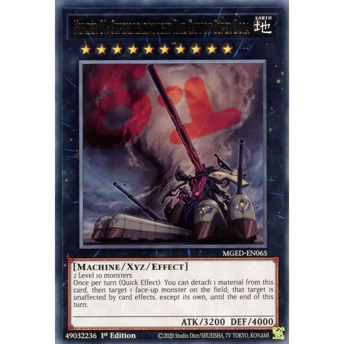 English Yugioh Number 81: Superdreadnought Rail Cannon Super Dora MGED-EN065 Rare | Shopee Singapore