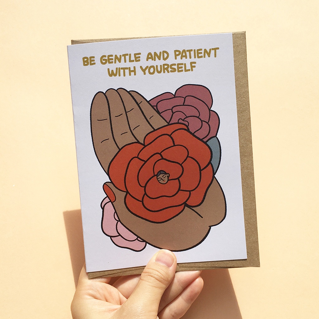 Be Gentle and Patient With yourself Greeting Card Encouragement | self ...