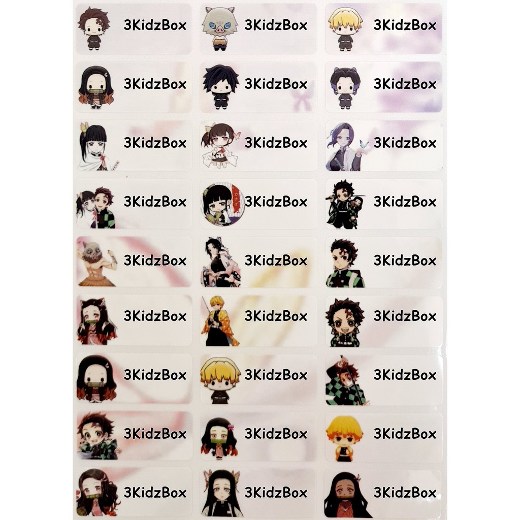 (Local Seller) Among Us Demon Slayer Personalised Waterproof Name ...