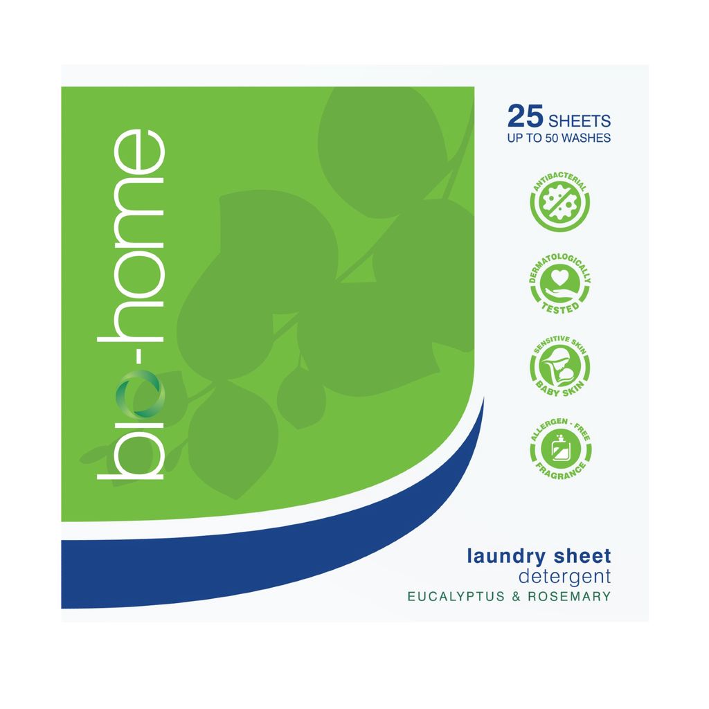 Bio-Home Laundry Sheet Detergent 25 Sheets - EUCALYPTUS & ROSEMARY | Shopee Singapore